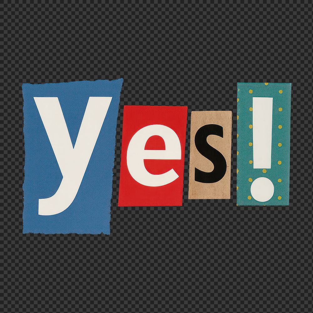 PNG Colorful cutout letters collage | Free PNG - rawpixel