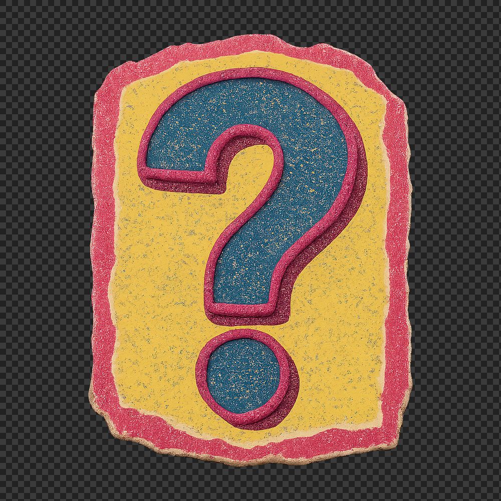 PNG Colorful textured question mark | Free PNG - rawpixel
