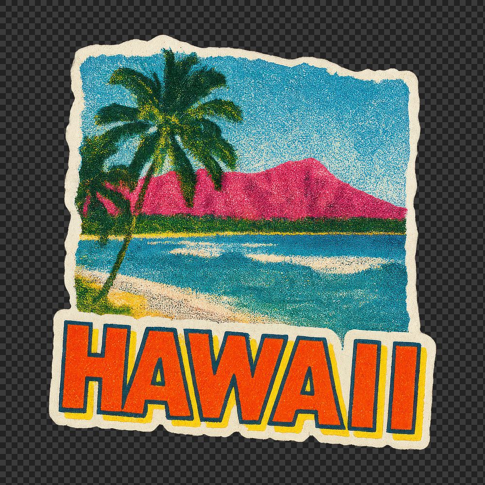 Hawaii Stickers PNG Images | Free Photos, PNG Stickers, Wallpapers ...
