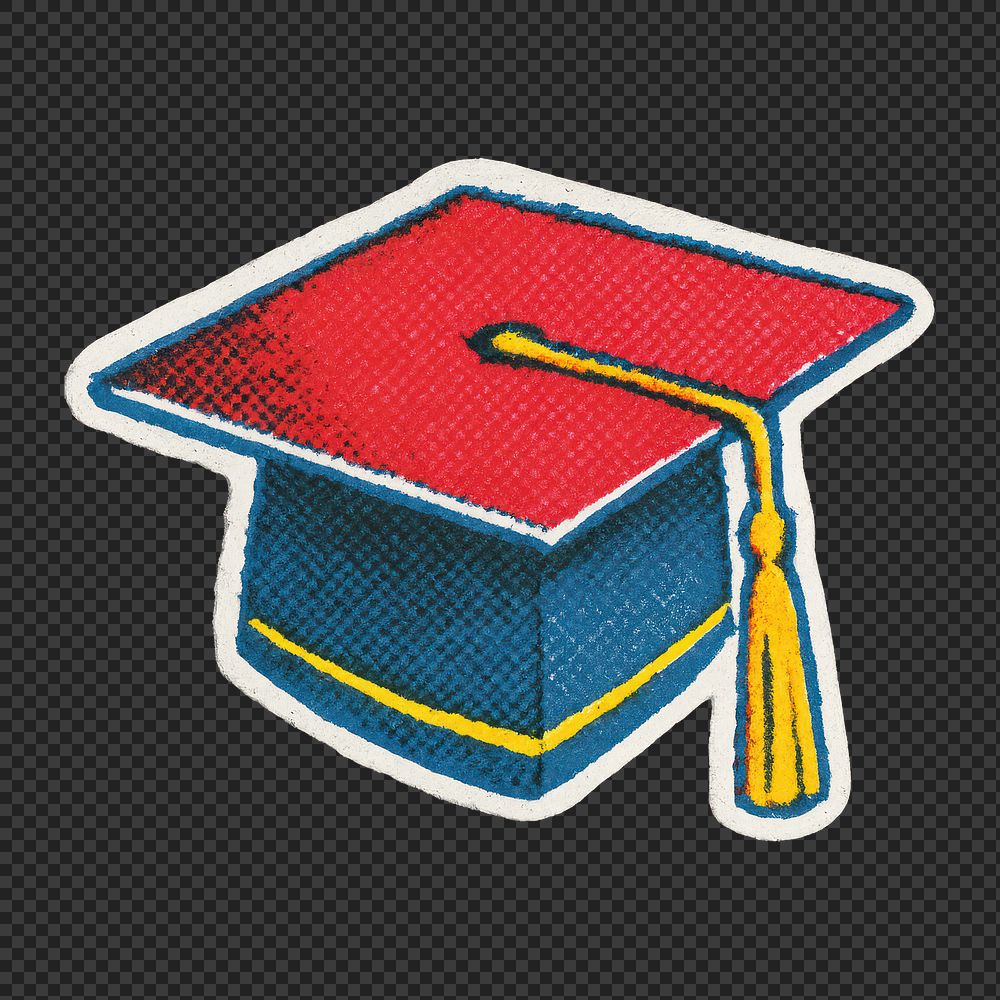 PNG Retro graduation cap illustration | Free PNG - rawpixel