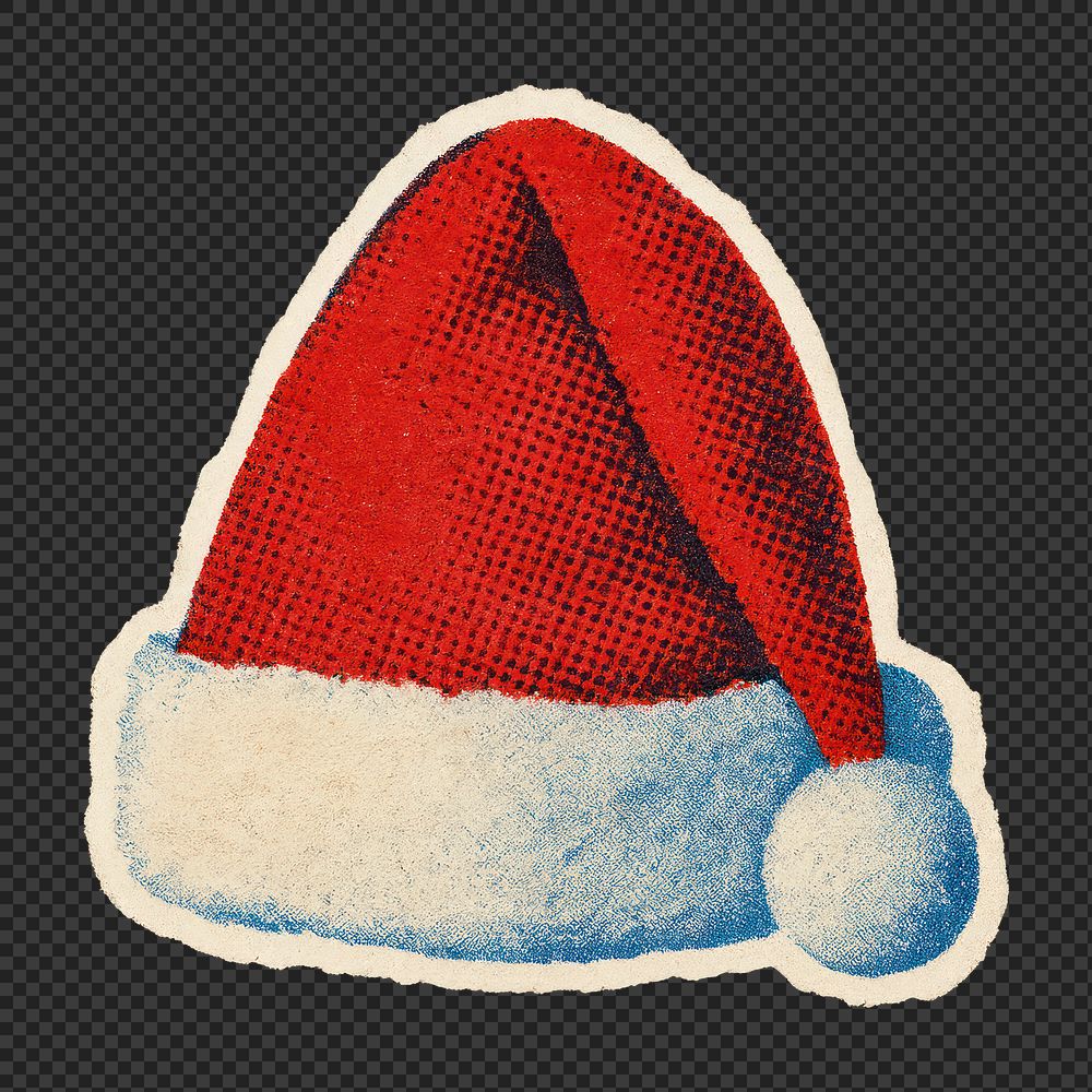 PNG Vintage Santa hat illustration | Free PNG - rawpixel