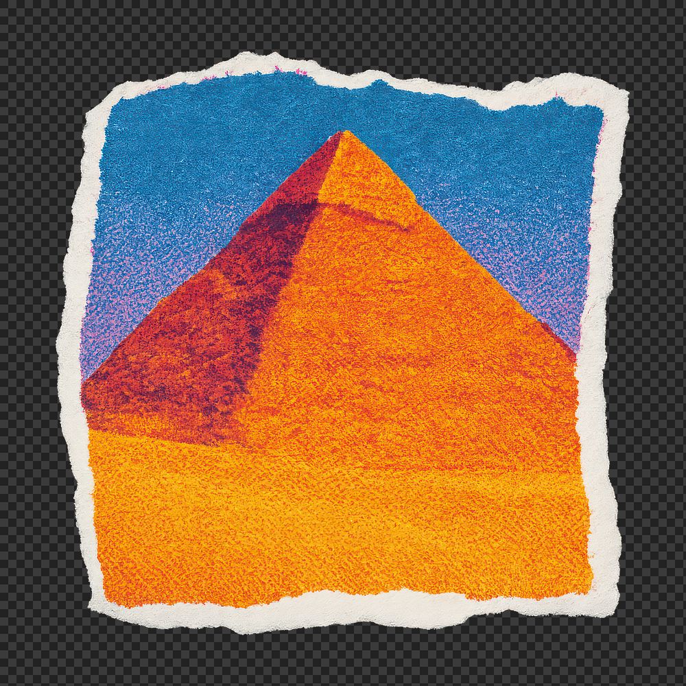 PNG Vibrant pyramid textured illustration | Free PNG - rawpixel
