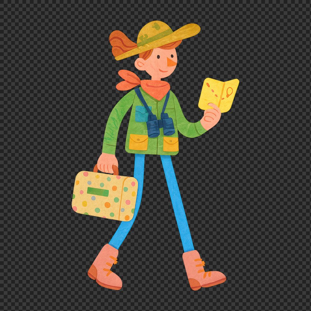 PNG Explorer cartoon character illustration | Free PNG - rawpixel