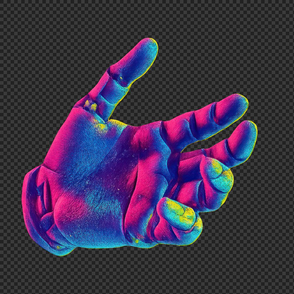 PNG Colorful hand gesture art | Free PNG - rawpixel