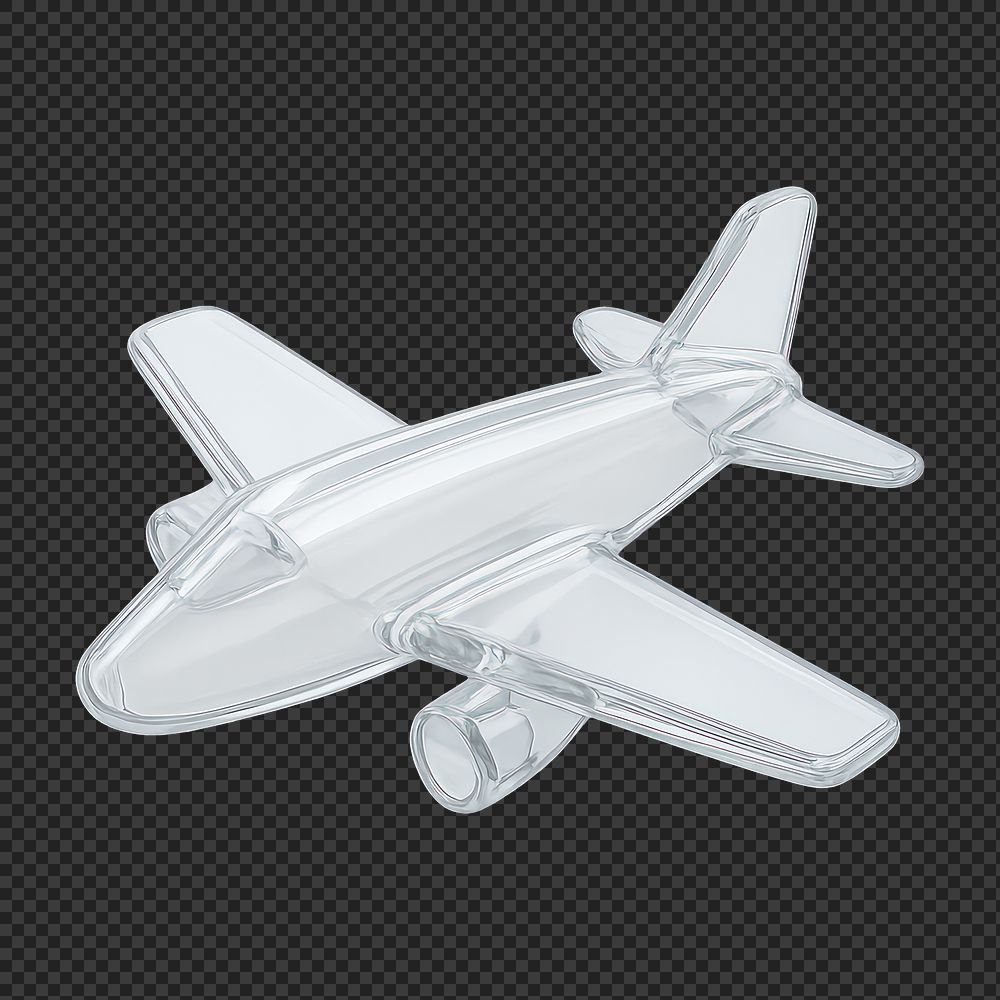 PNG Transparent glass airplane illustration | Free PNG - rawpixel