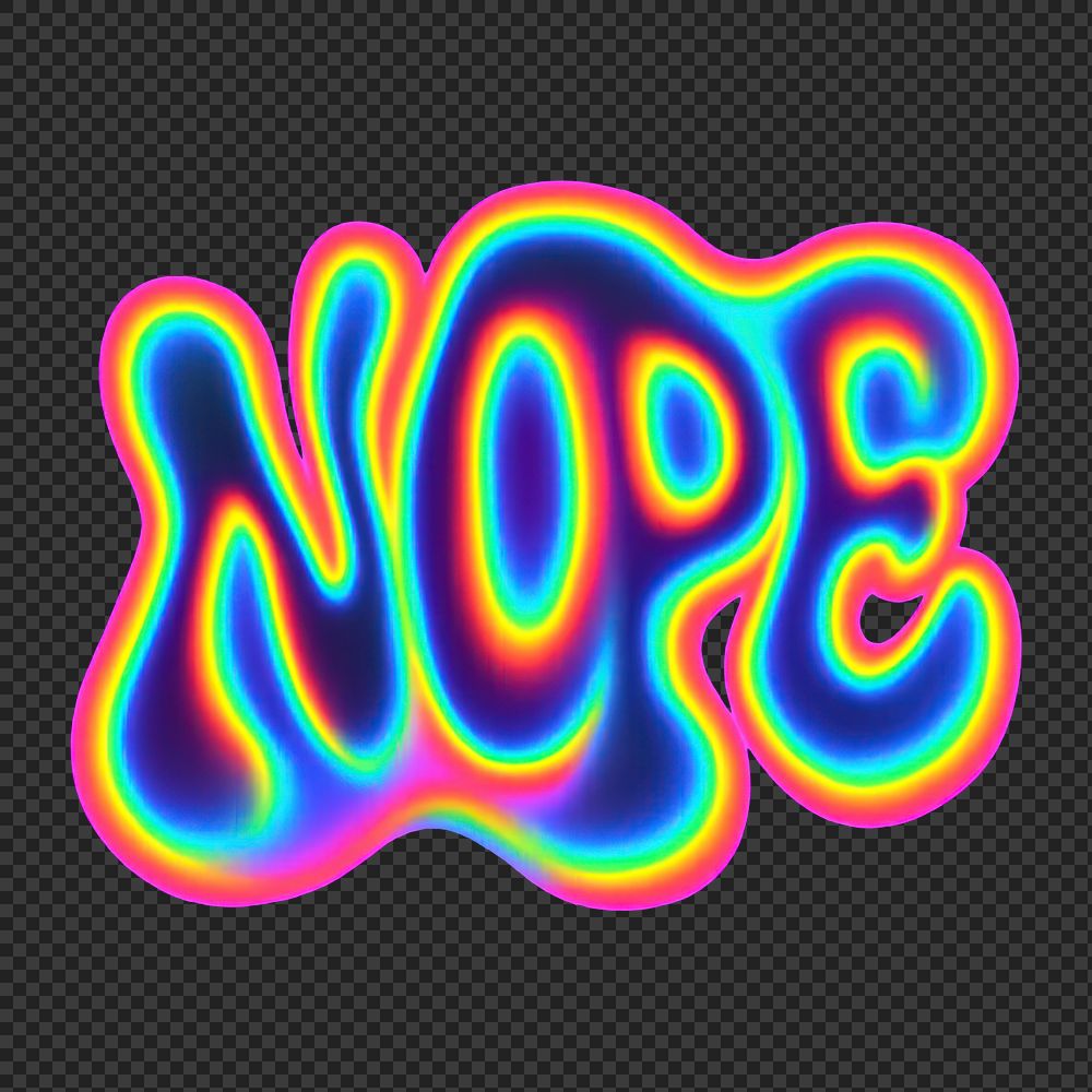 Nope Text Wording Retro Typography Design Images | Free Photos, PNG ...