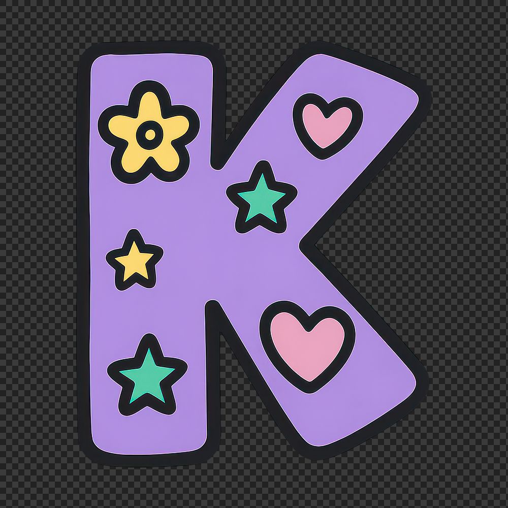 PNG Colorful letter K illustration | Free PNG - rawpixel