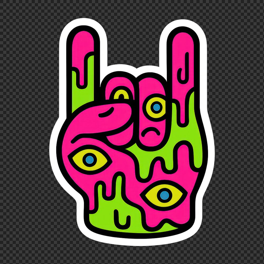 PNG Psychedelic hand with eyes | Free PNG - rawpixel