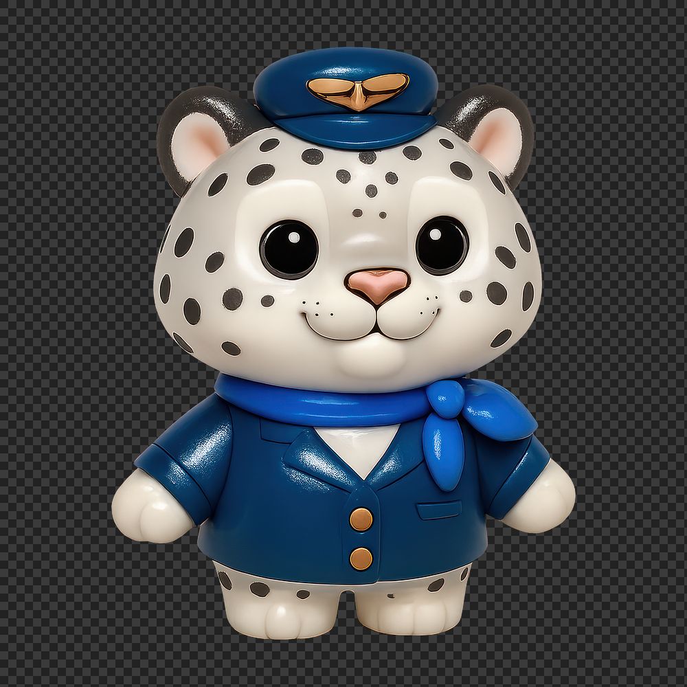 PNG Cute pilot leopard illustration | Free PNG - rawpixel