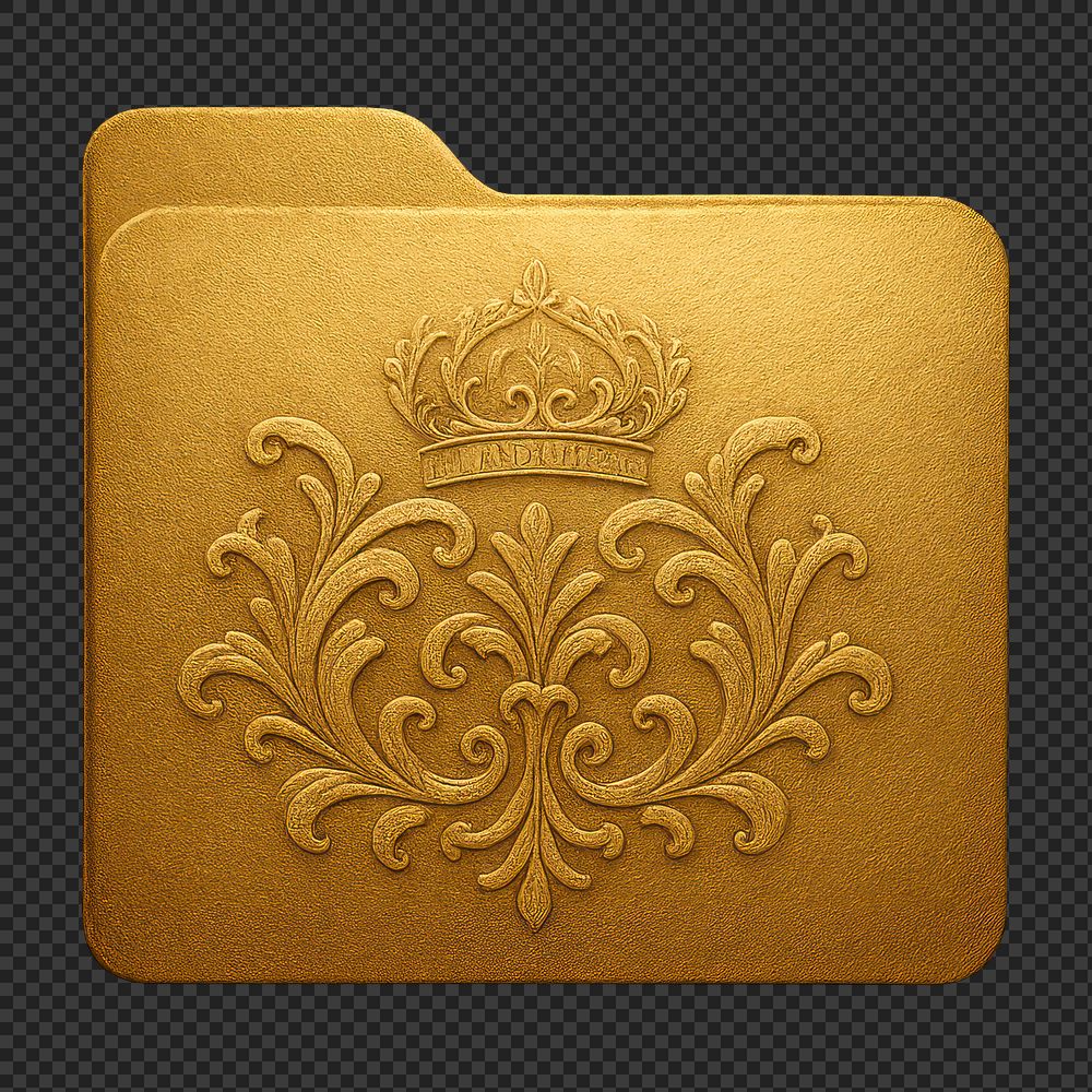 PNG Elegant golden folder design | Free PNG - rawpixel