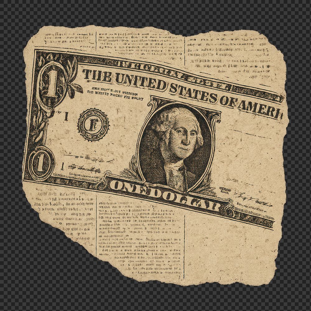 PNG Vintage dollar bill illustration | Free PNG - rawpixel