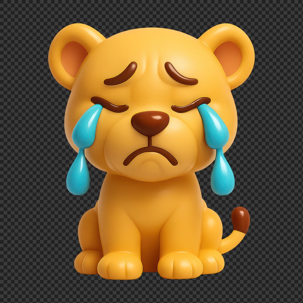 PNG Sad cartoon lion crying | Free PNG - rawpixel