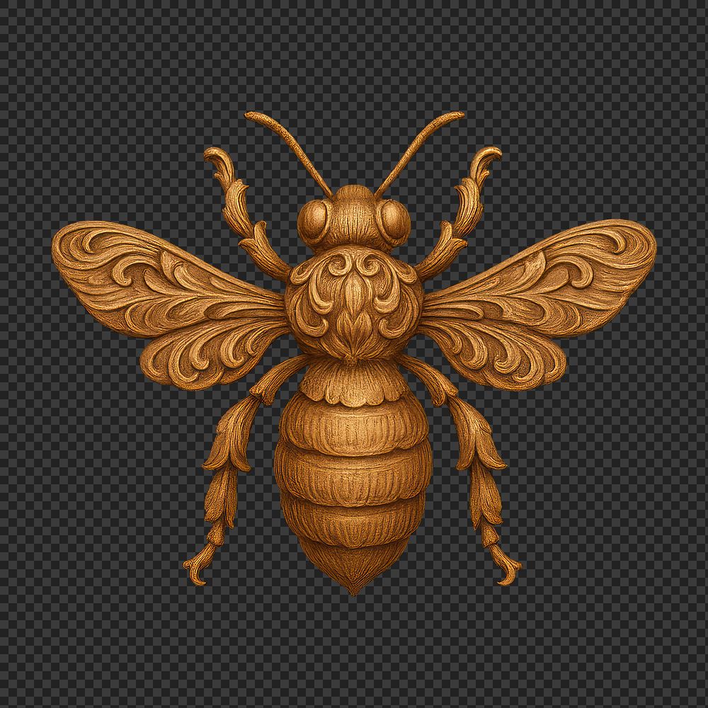 PNG Intricate wooden bee carving | Free PNG - rawpixel