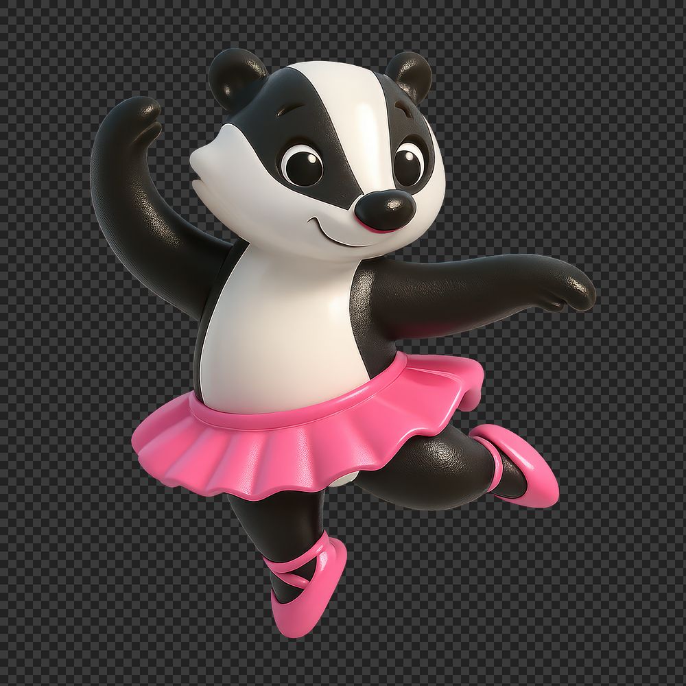 PNG Dancing badger pink tutu | Free PNG - rawpixel