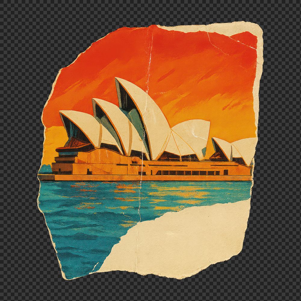 PNG Vintage Sydney Opera House | Free PNG - rawpixel