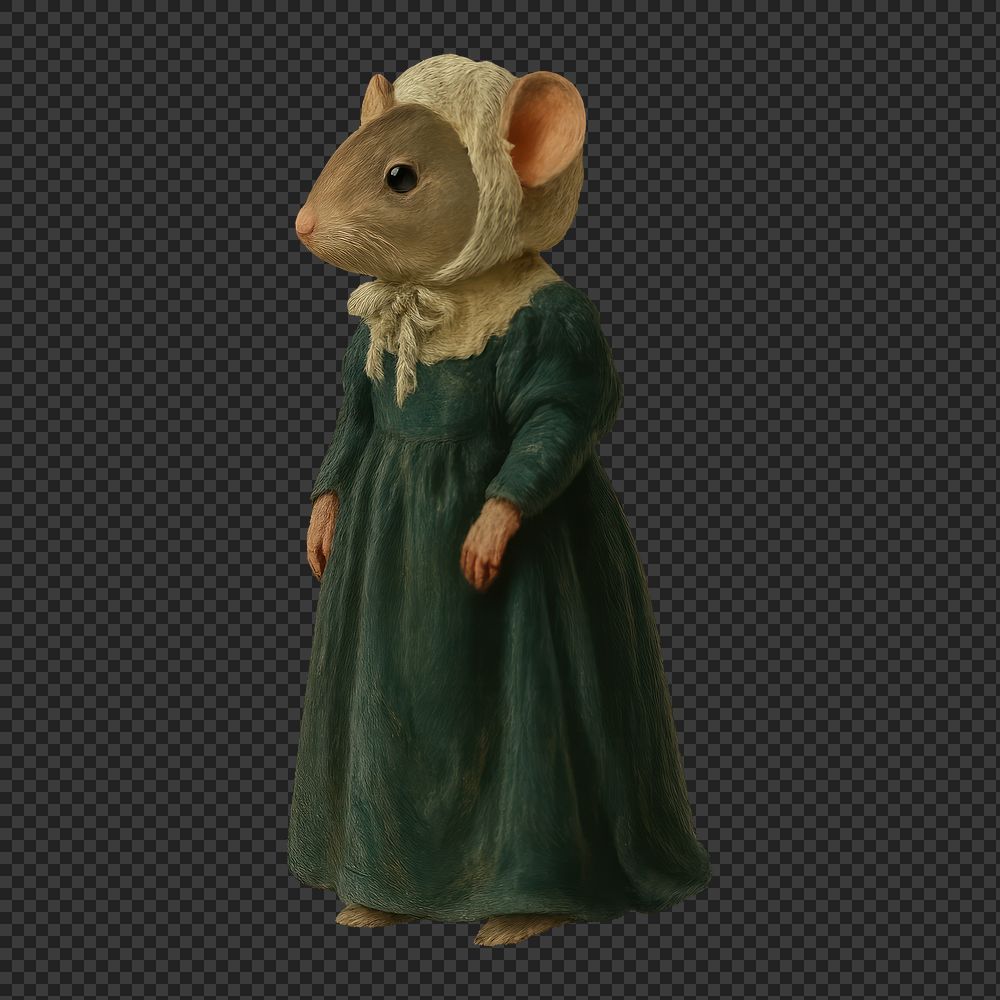 PNG Victorian mouse in dress | Free PNG - rawpixel
