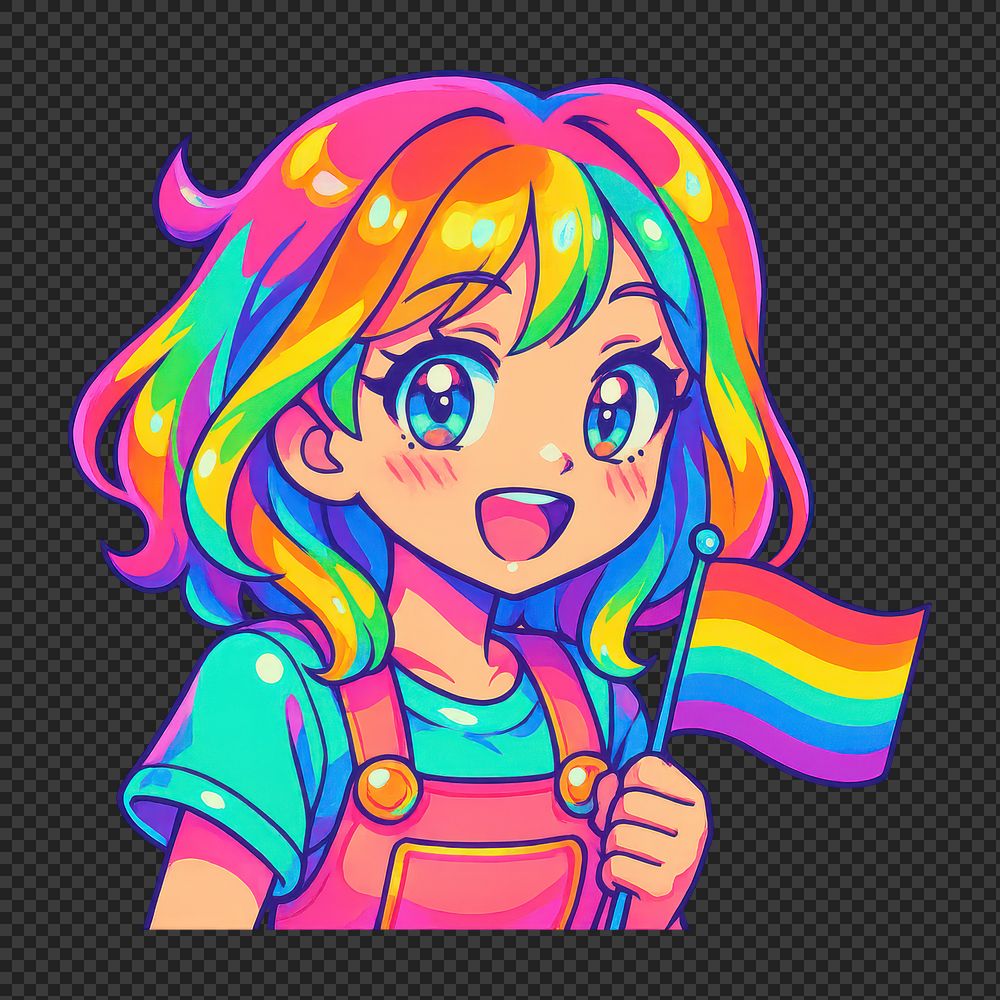 PNG Colorful anime character illustration | Free PNG - rawpixel