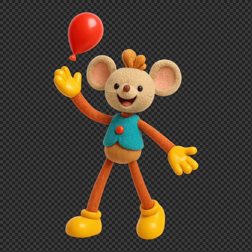 PNG Cheerful cartoon mouse character | Free PNG - rawpixel
