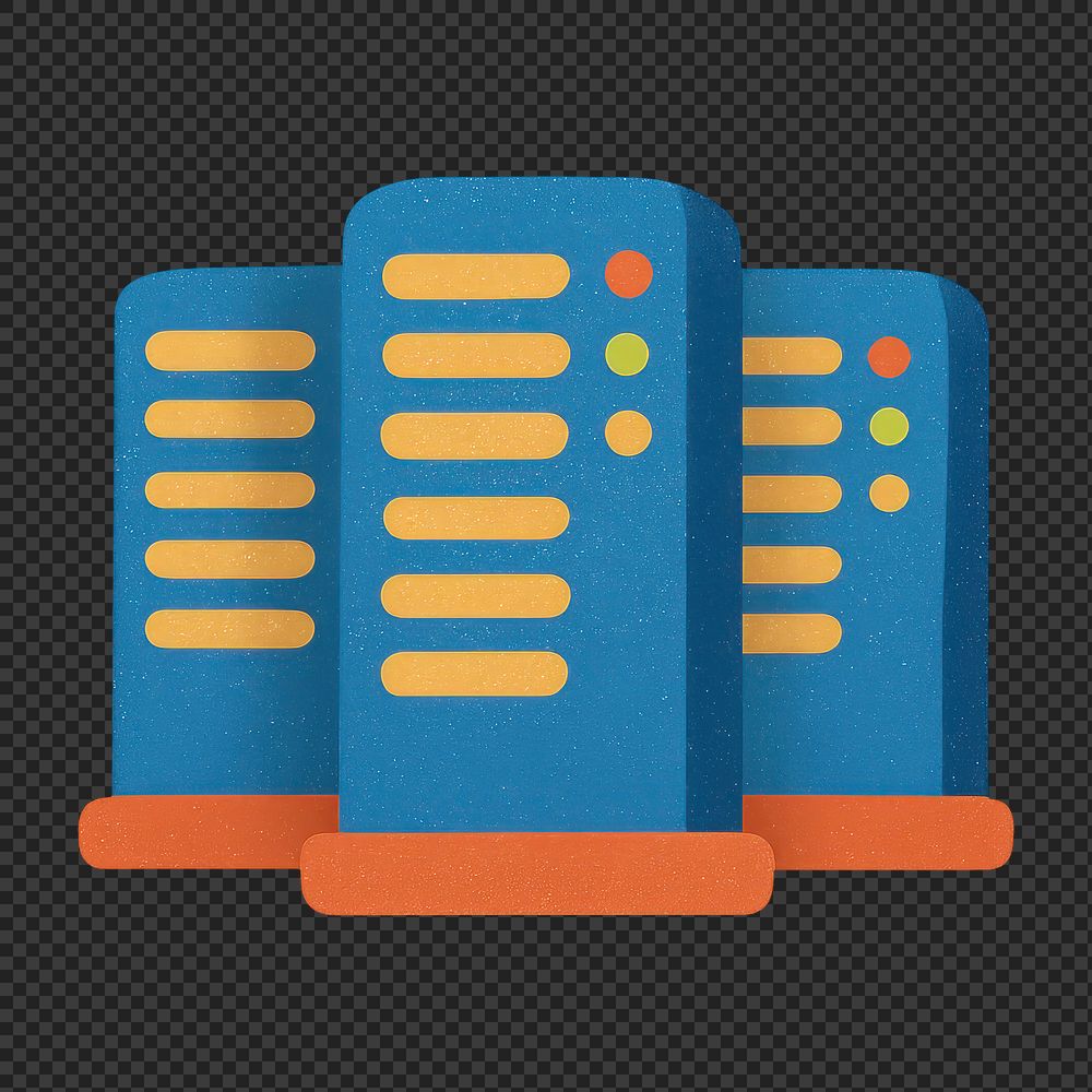 PNG Colorful server rack illustration | Free PNG - rawpixel