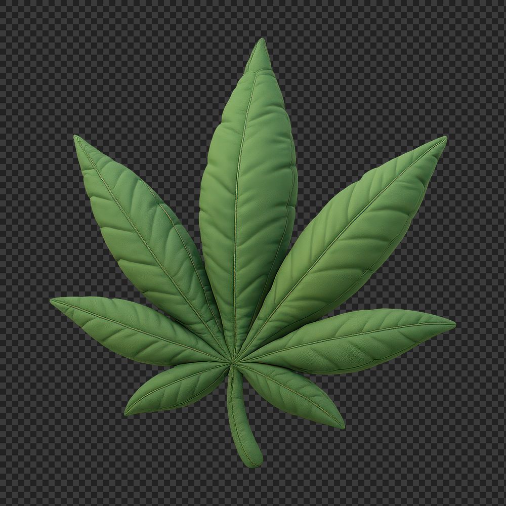 PNG Realistic green cannabis leaf | Free PNG - rawpixel