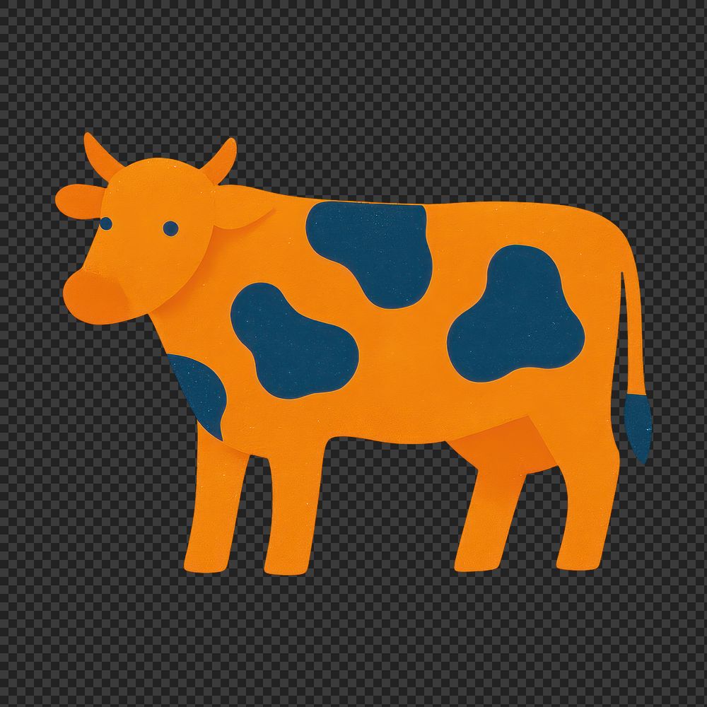 PNG Colorful cartoon cow illustration | Free PNG - rawpixel