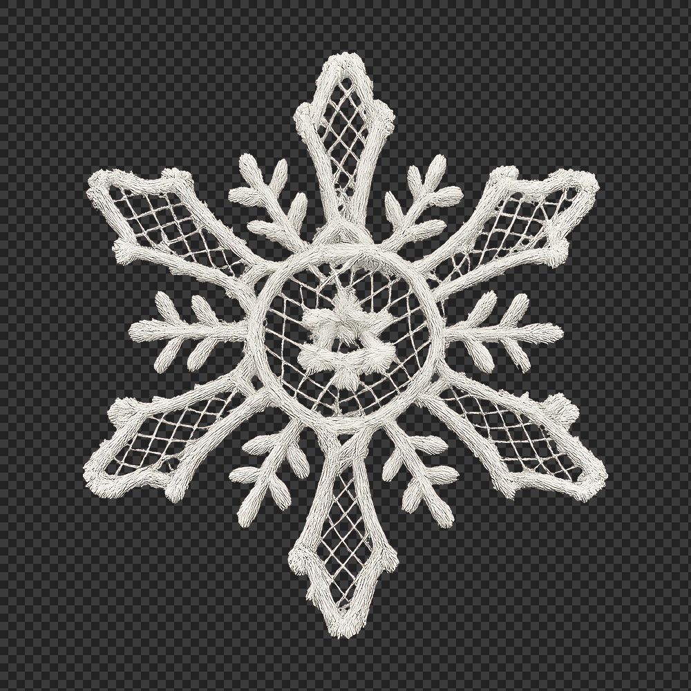 PNG Intricate lace snowflake design | Free PNG - rawpixel