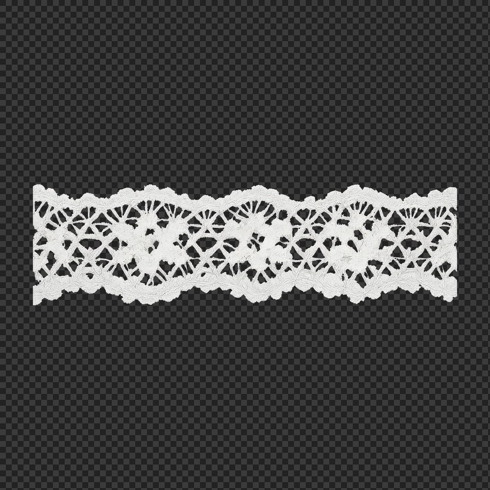 PNG Elegant white lace trim | Free PNG - rawpixel