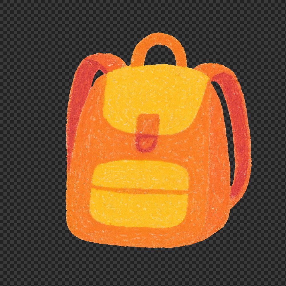 PNG Colorful hand-drawn backpack illustration | Free PNG - rawpixel