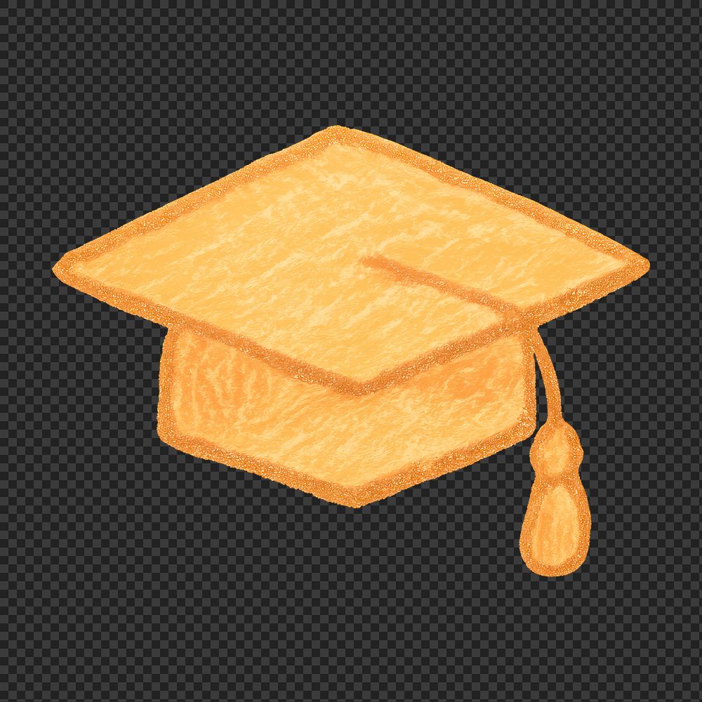 PNG Orange graduation cap illustration | Free PNG - rawpixel
