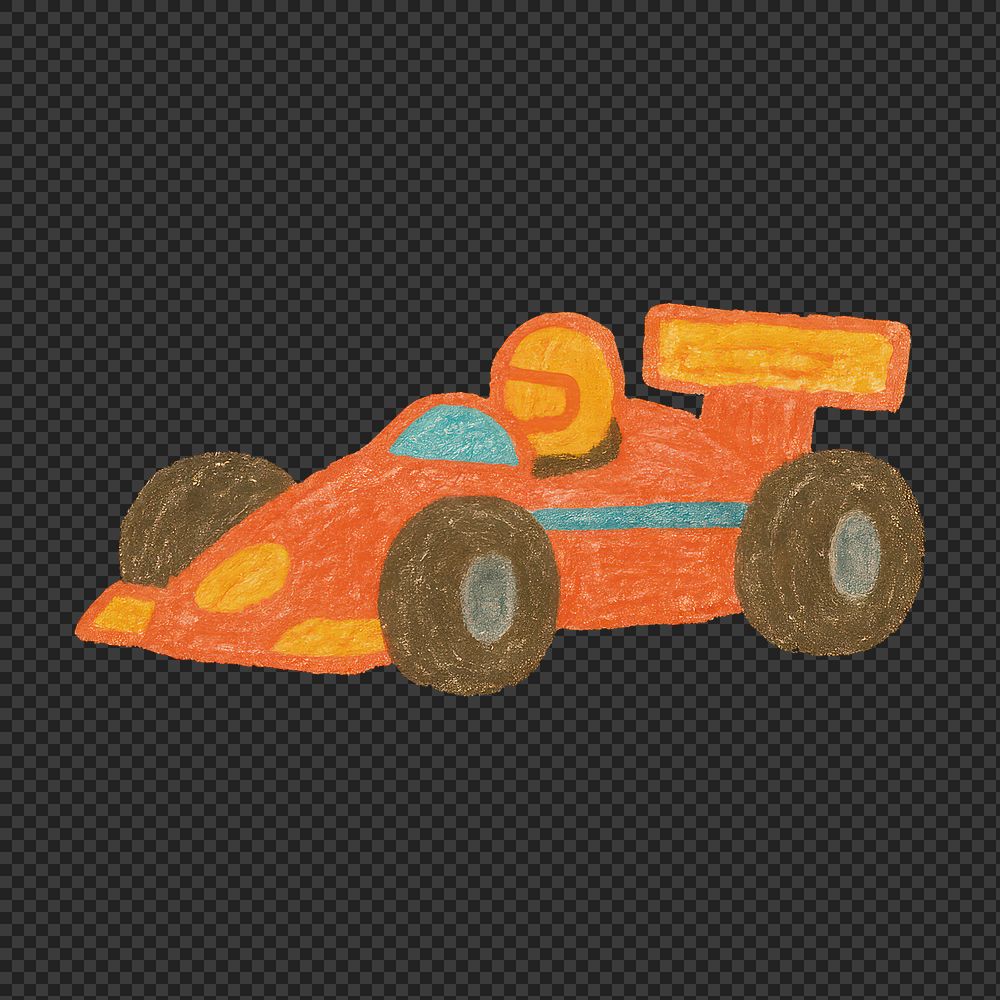 PNG Colorful crayon drawing racecar | Free PNG - rawpixel