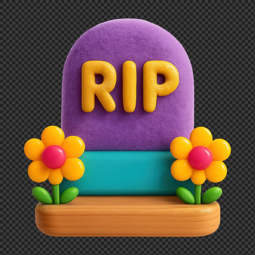 PNG Colorful playful tombstone illustration | Free PNG - rawpixel
