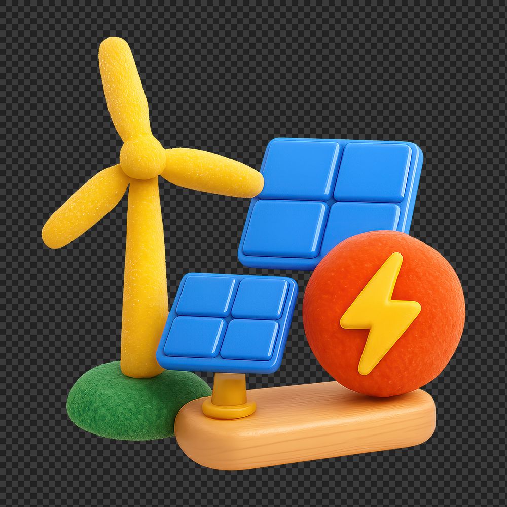 PNG Renewable energy cartoon illustration | Free PNG - rawpixel