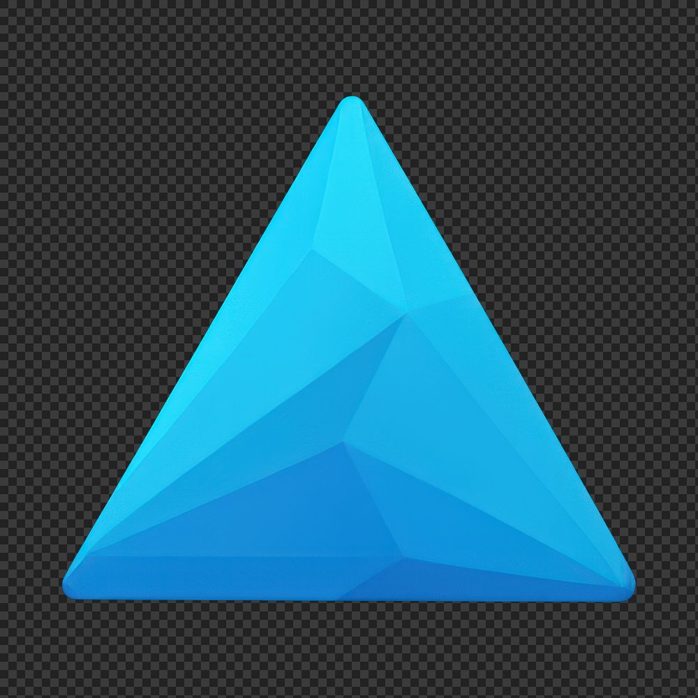 PNG Geometric blue 3D triangle | Free PNG - rawpixel
