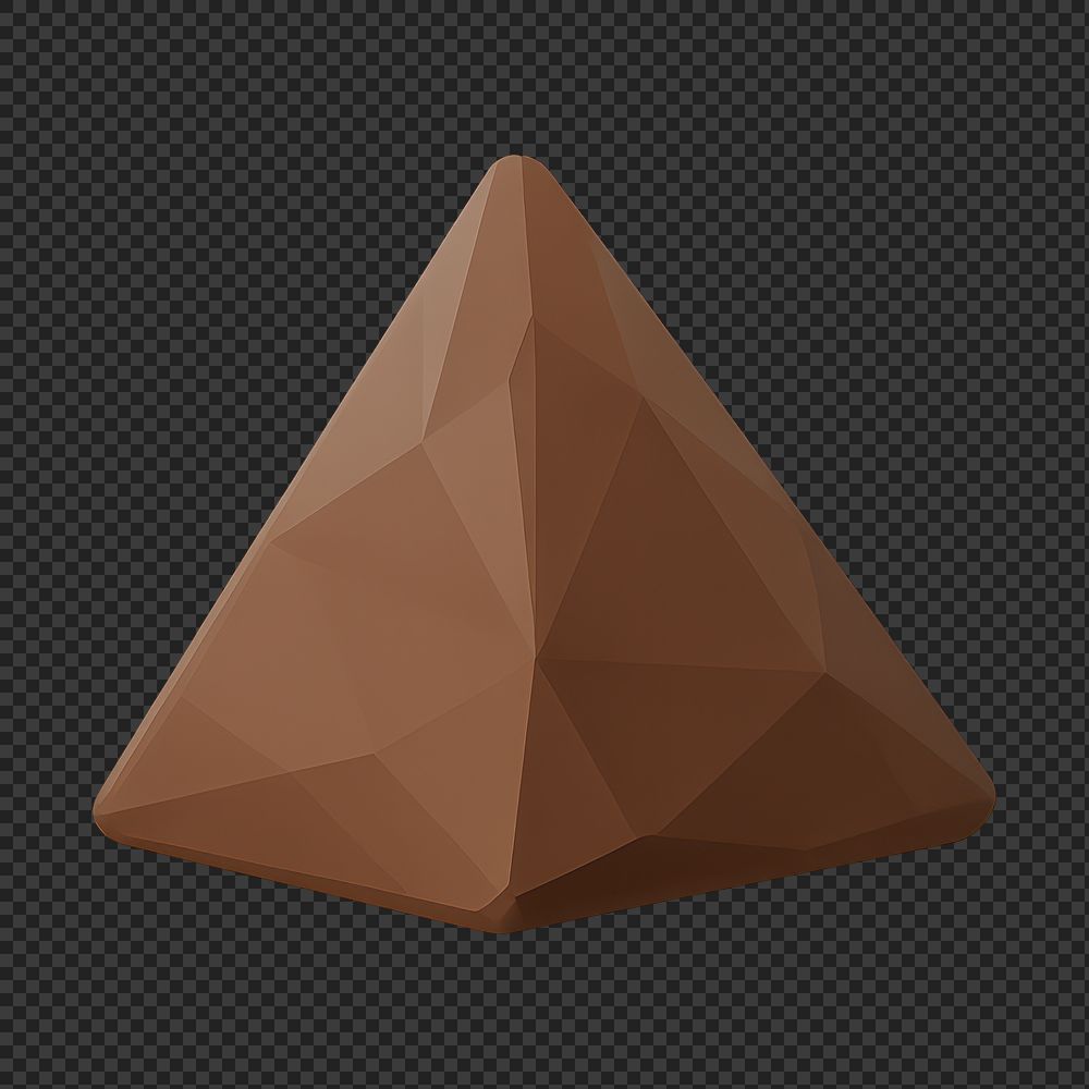 PNG Geometric brown pyramid shape | Free PNG - rawpixel