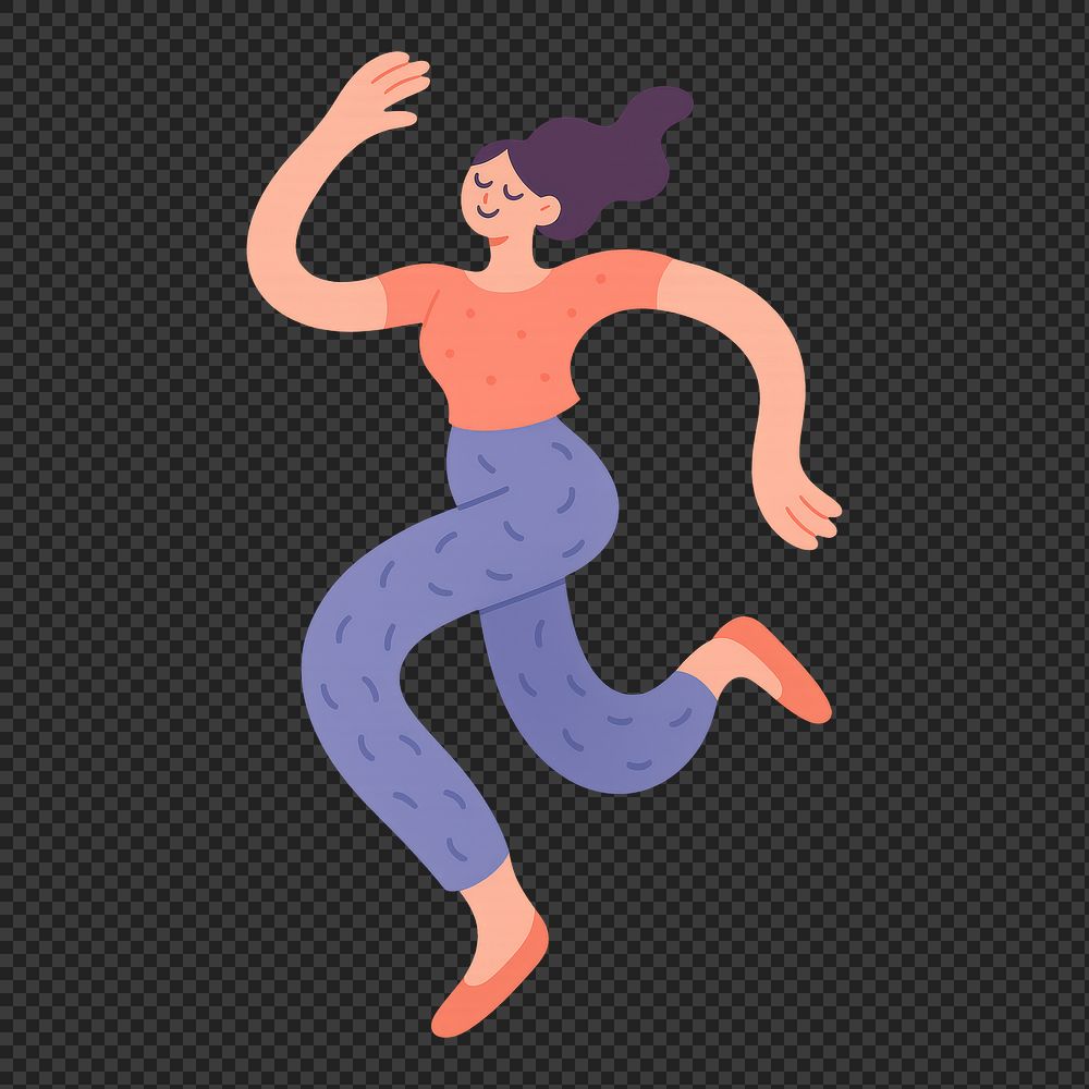 PNG Joyful cartoon character dancing | Free PNG - rawpixel