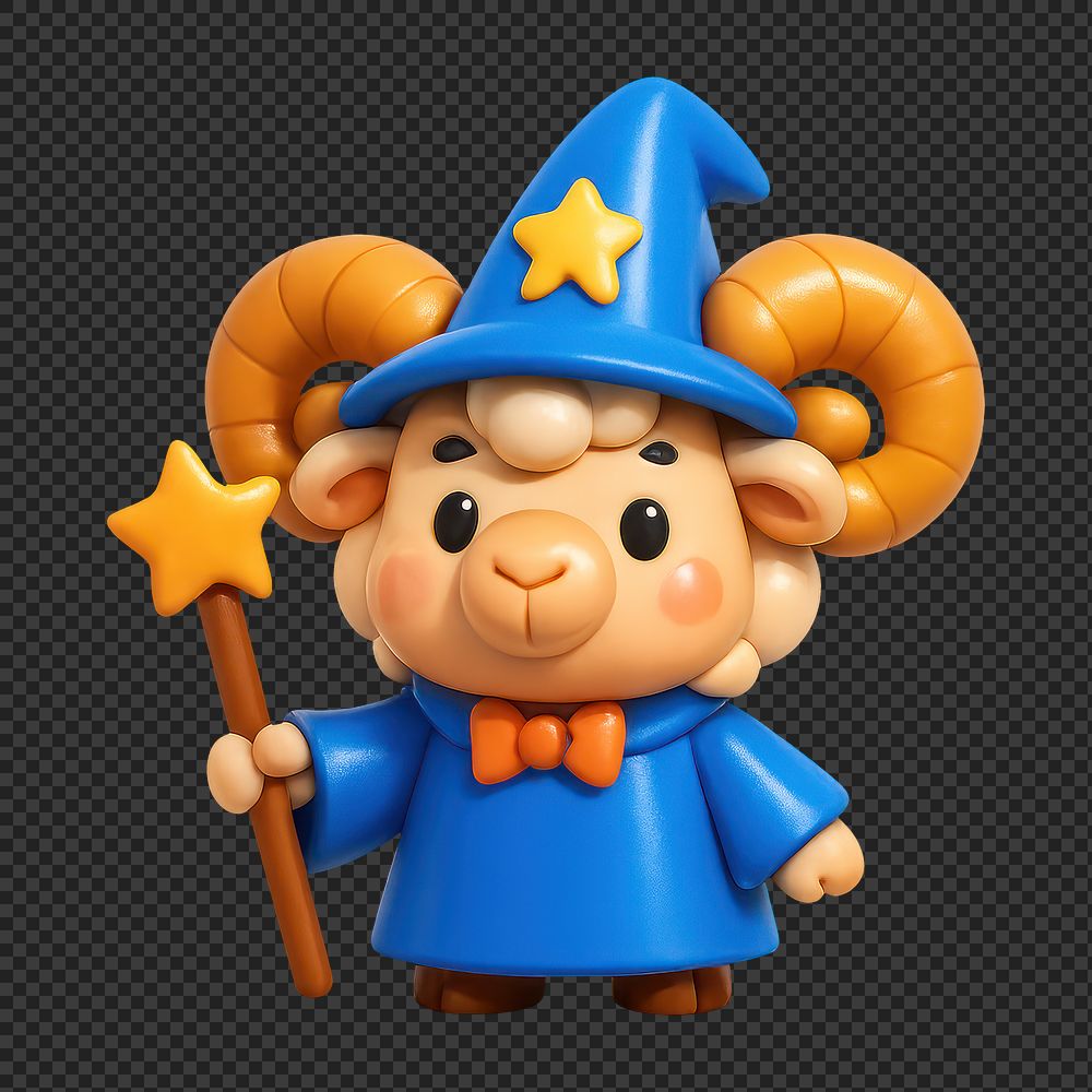 PNG Cute wizard sheep illustration | Free PNG - rawpixel