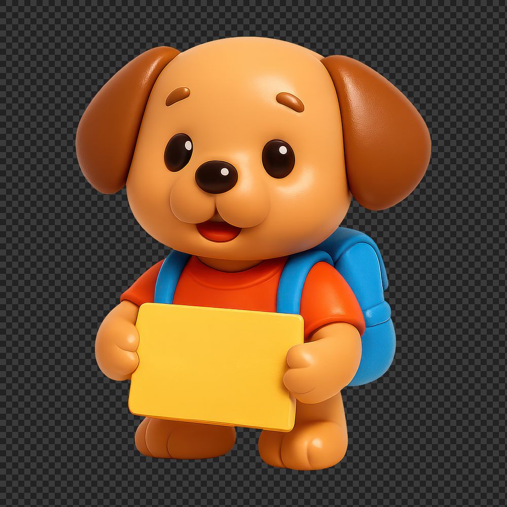 PNG Cute cartoon dog backpack | Free PNG - rawpixel