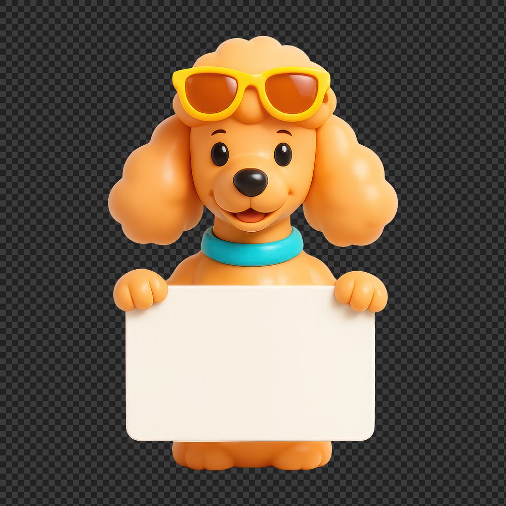 PNG Cute cartoon dog sign | Free PNG - rawpixel