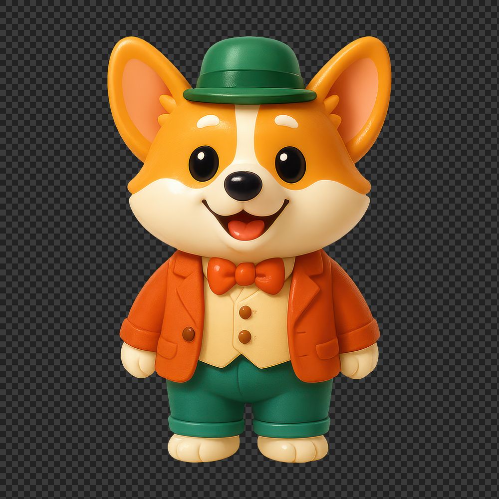 PNG Cute cartoon corgi character | Free PNG - rawpixel