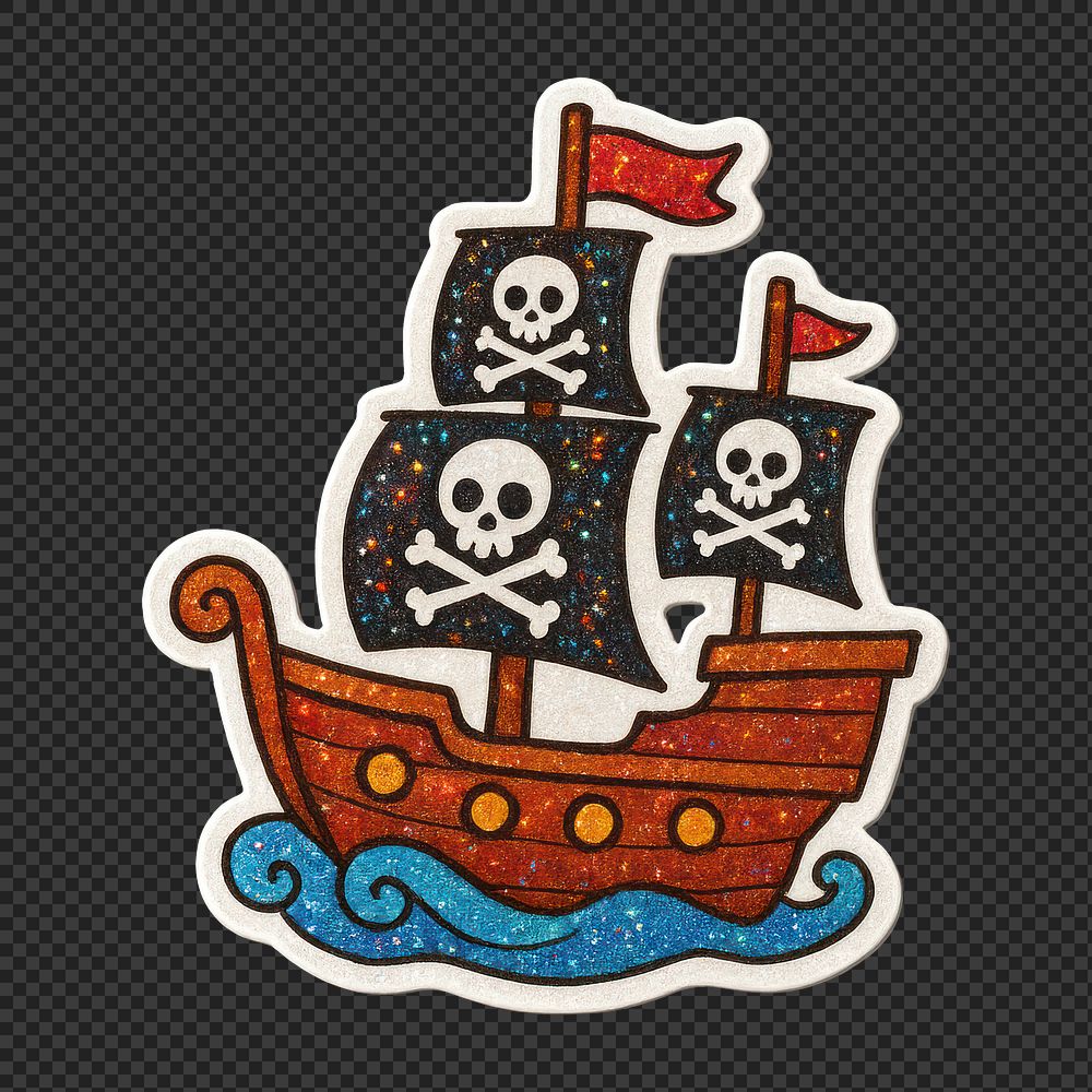 PNG Whimsical pirate ship illustration | Free PNG - rawpixel