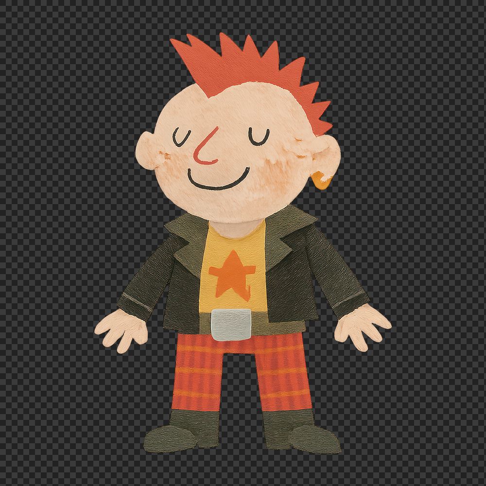 PNG Whimsical punk cartoon character | Free PNG - rawpixel