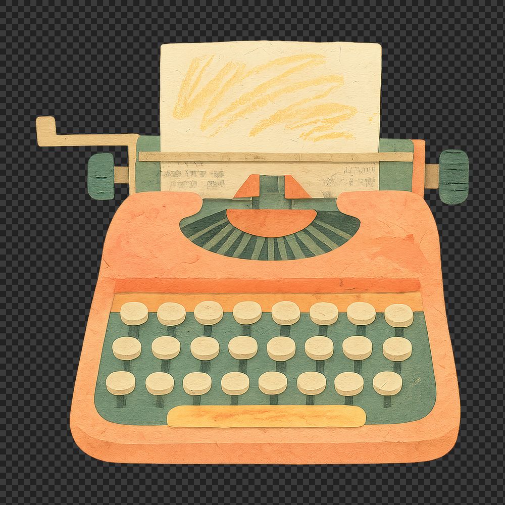 PNG Vintage typewriter illustration art | Free PNG - rawpixel