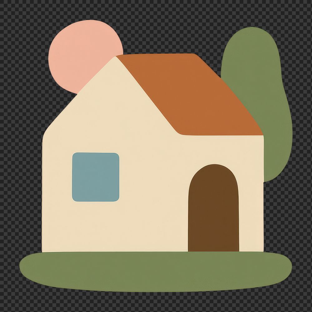 PNG Minimalist abstract house illustration | Free PNG - rawpixel