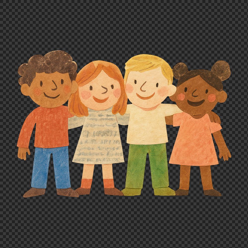 PNG Diverse children holding hands | Free PNG - rawpixel