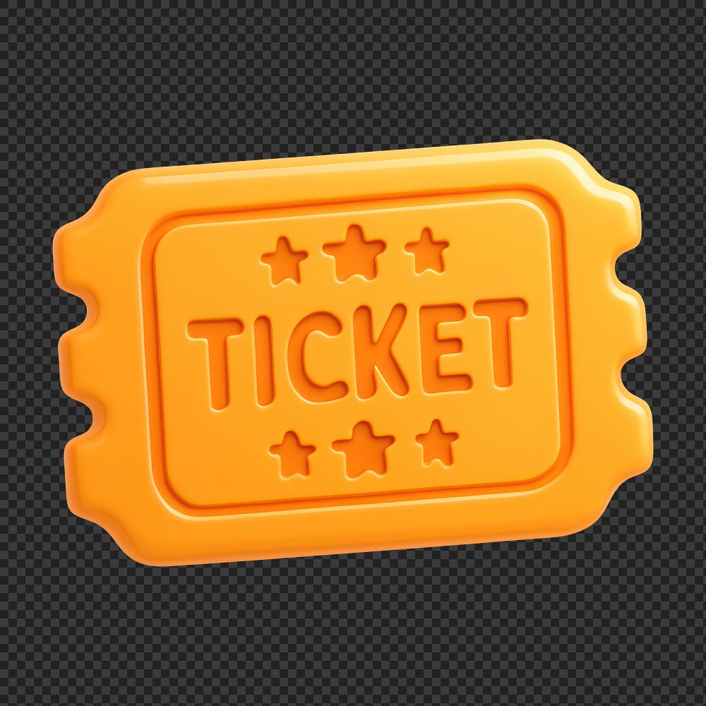 PNG Bright orange ticket illustration | Free PNG - rawpixel