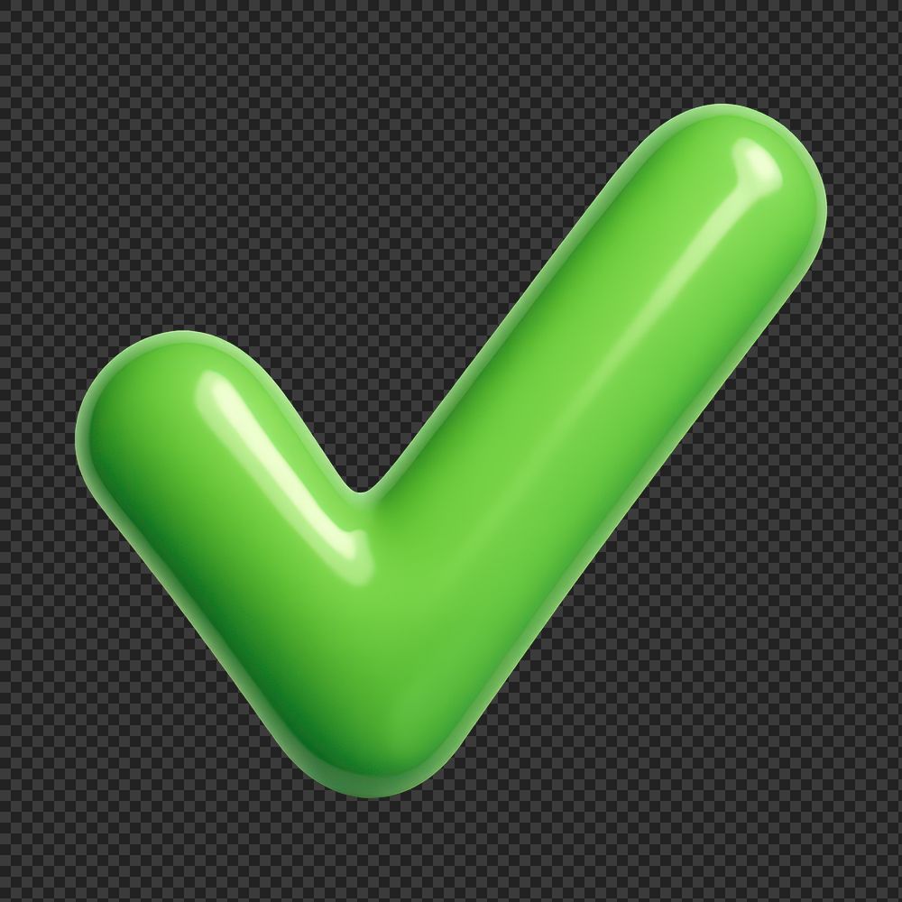 PNG Glossy green checkmark icon | Free PNG - rawpixel