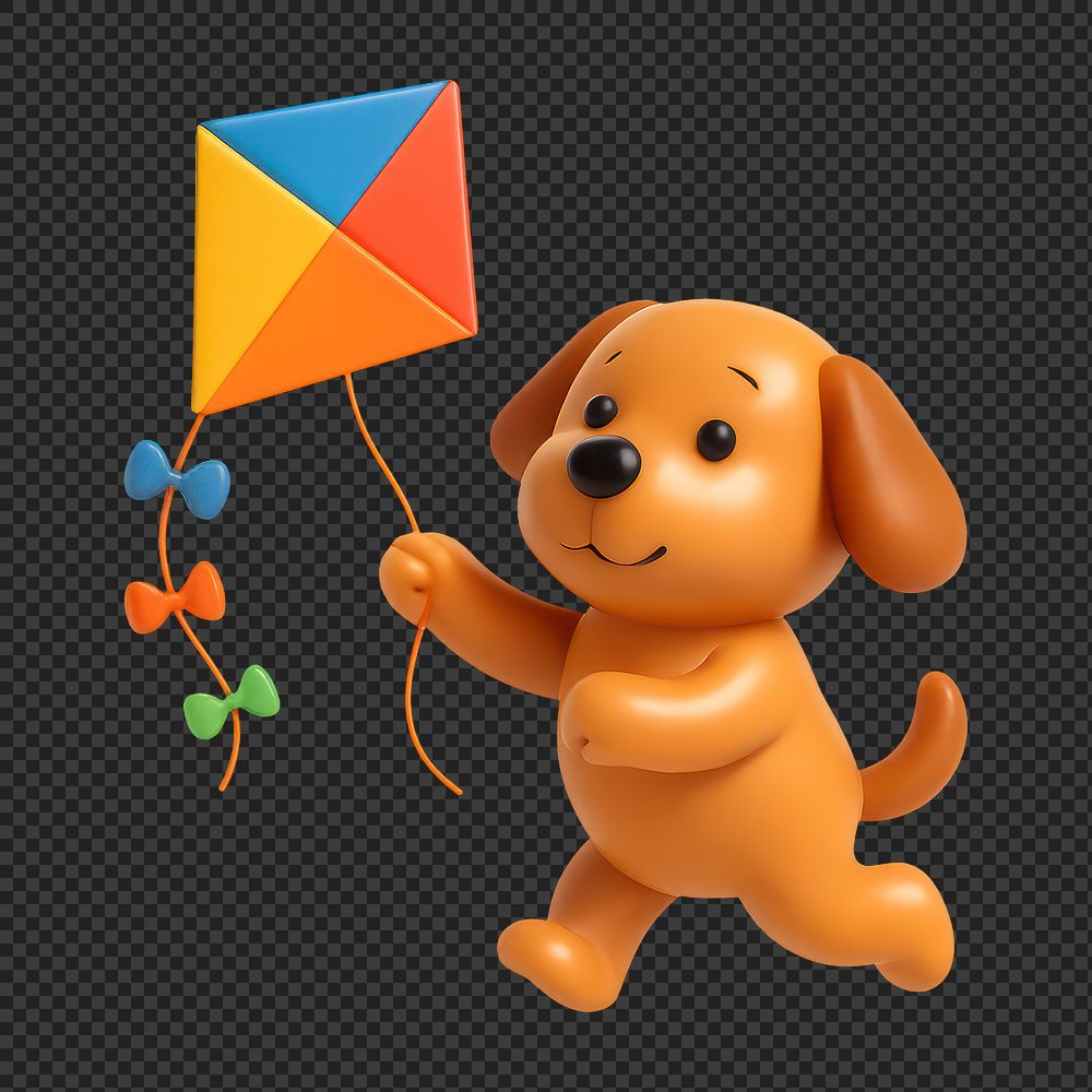 Playing+kite+cartoon Cute Images | Free Photos, PNG Stickers ...