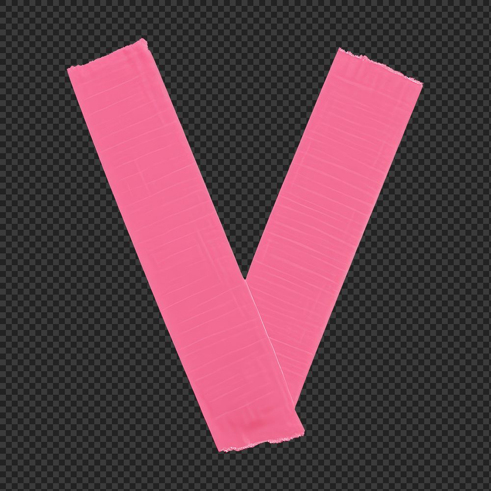 PNG Pink ribbon letter V | Free PNG - rawpixel