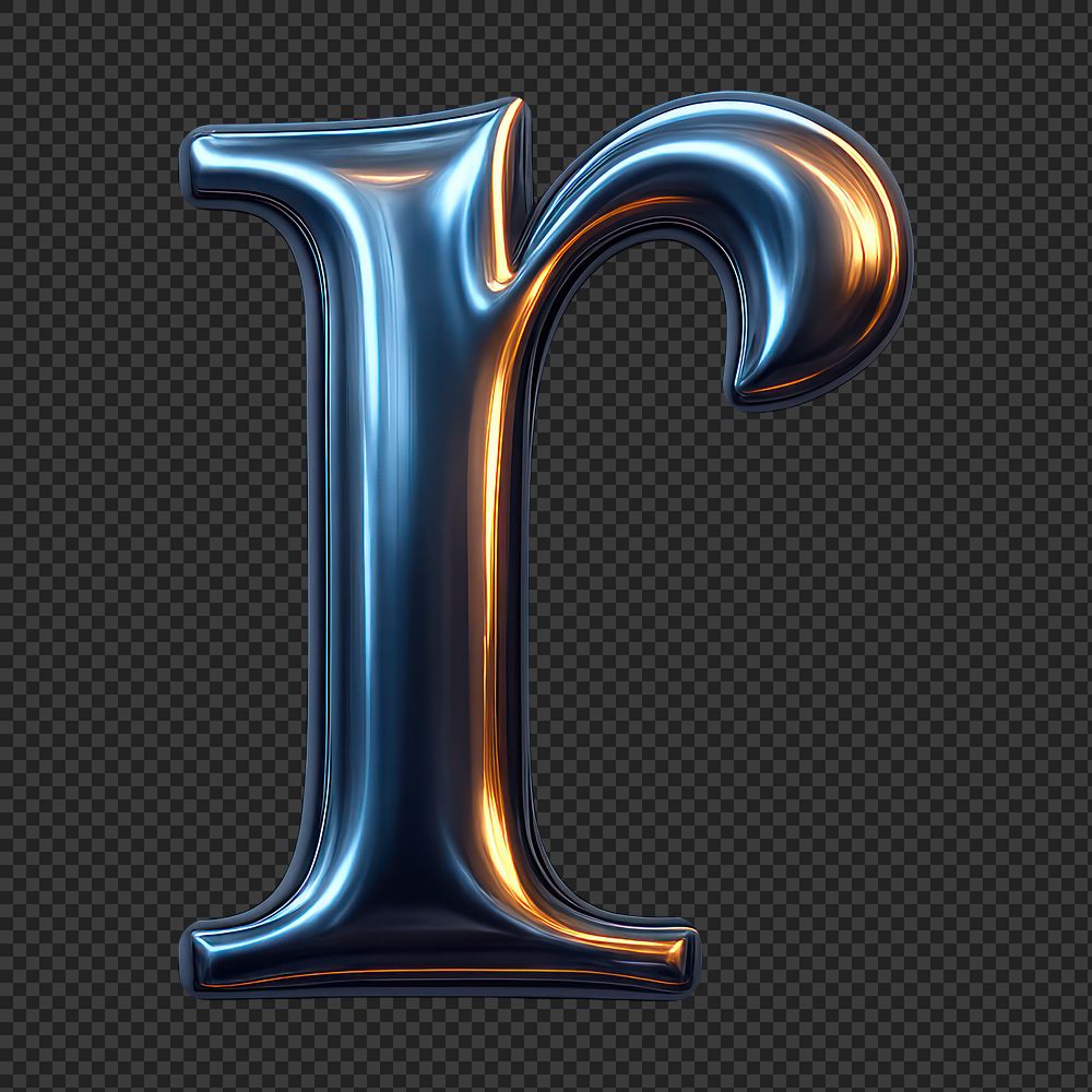 Glossy metallic letter R | Free PNG - rawpixel