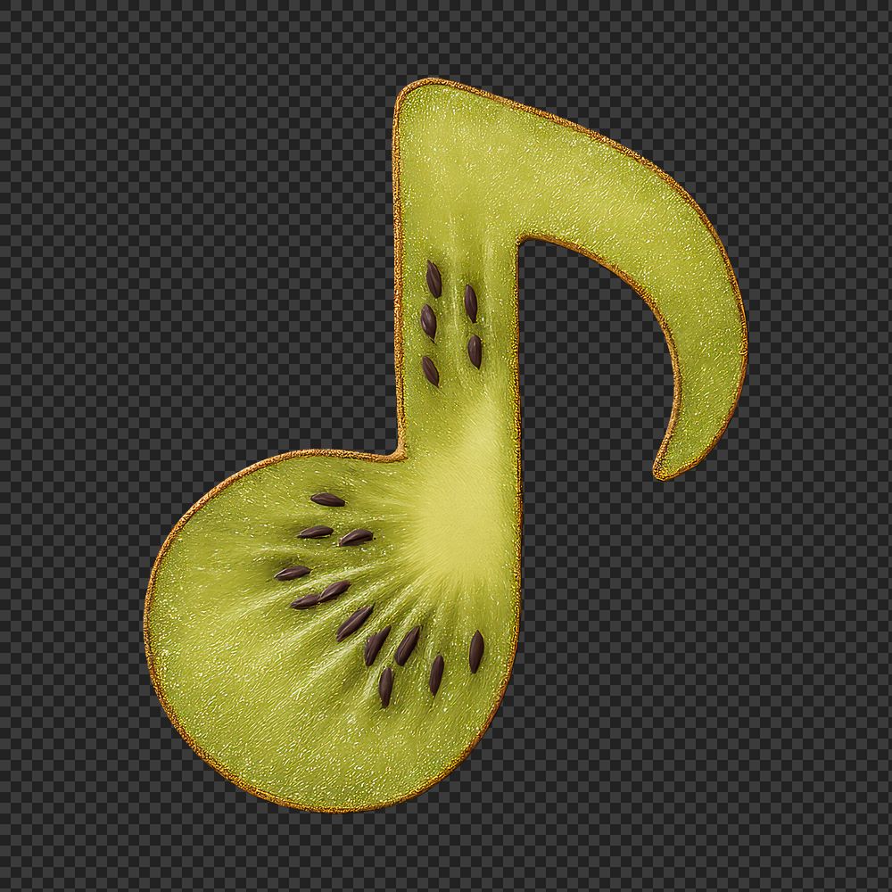 PNG Kiwi fruit musical note | Free PNG - rawpixel